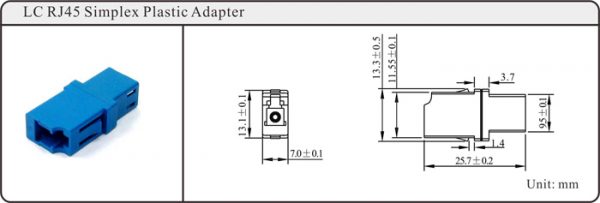 LC RJ45 Simplex Plastic Adapter – WCFO