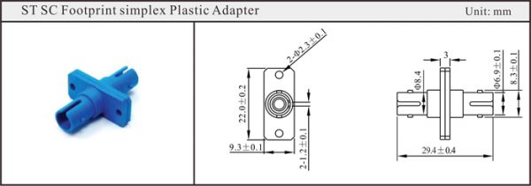 ST SC Footprint simplex Plastic Adapter – WCFO